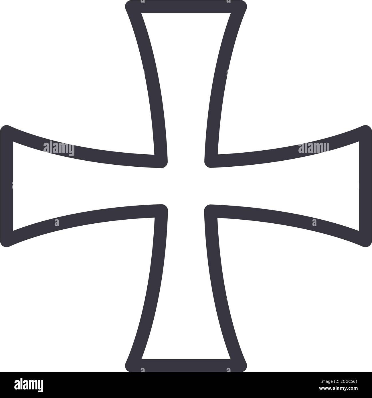 Columbus cross line style icon design of america and discovery theme ...
