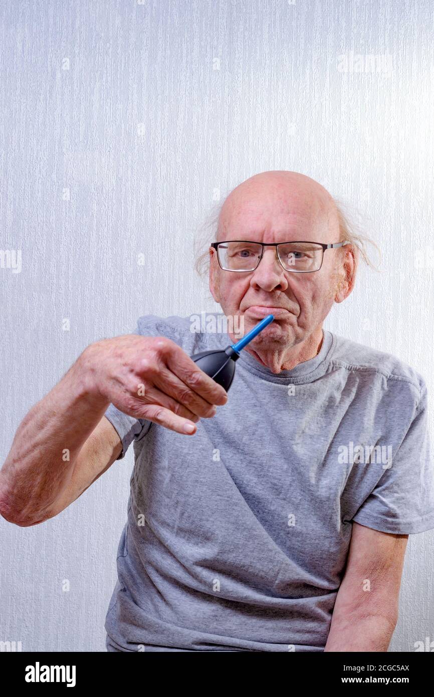 Elderly man Portret. Front view Stock Photo - Alamy