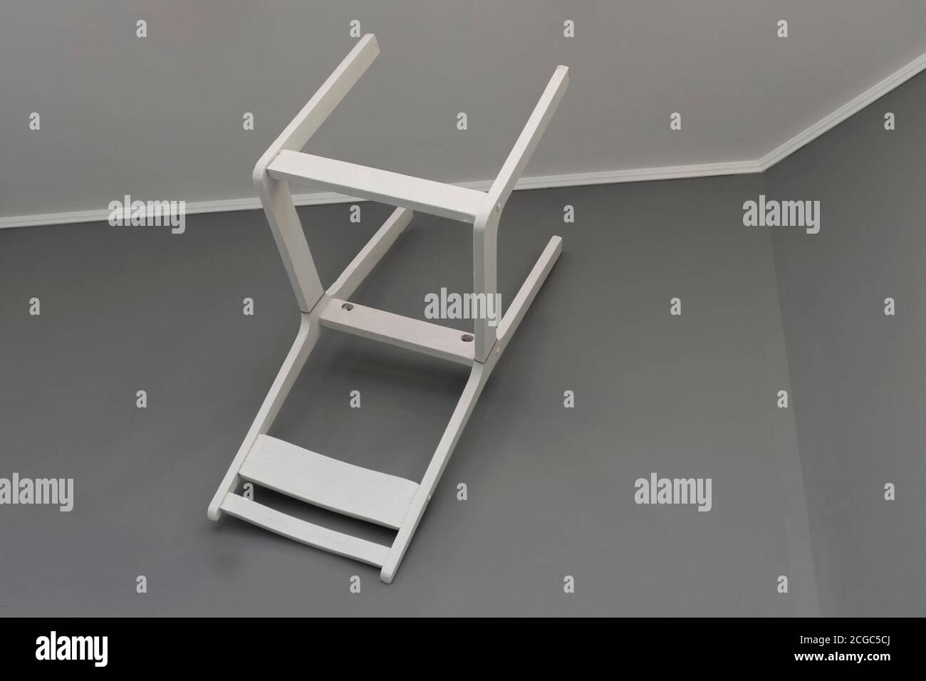 The frame of the chair on the wall. Front view Stock Photo - Alamy