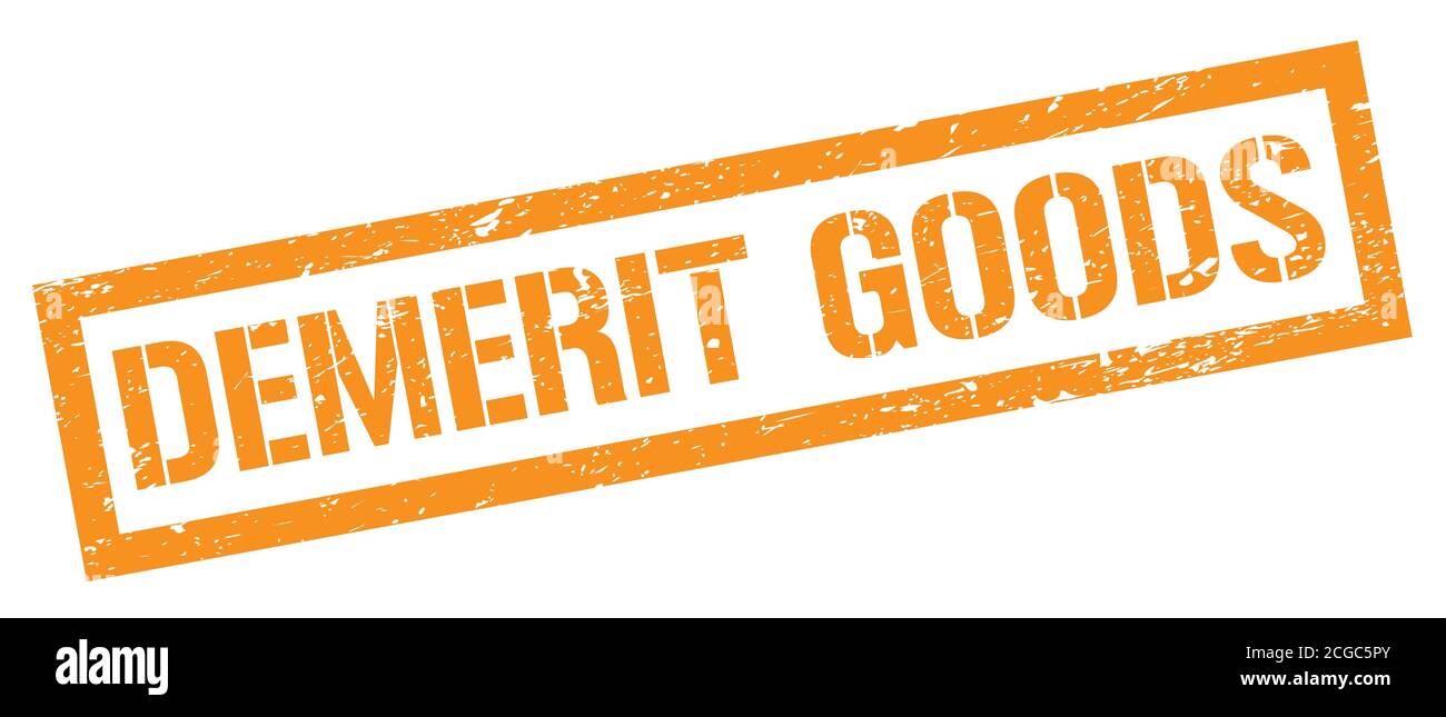 Demerit goods word hi-res stock photography and images - Alamy