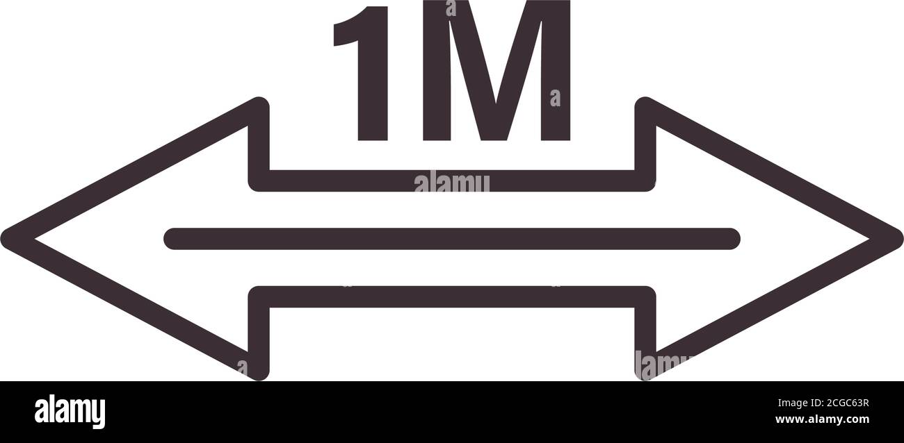 one meter arrow line style icon design of Medical care health and ...