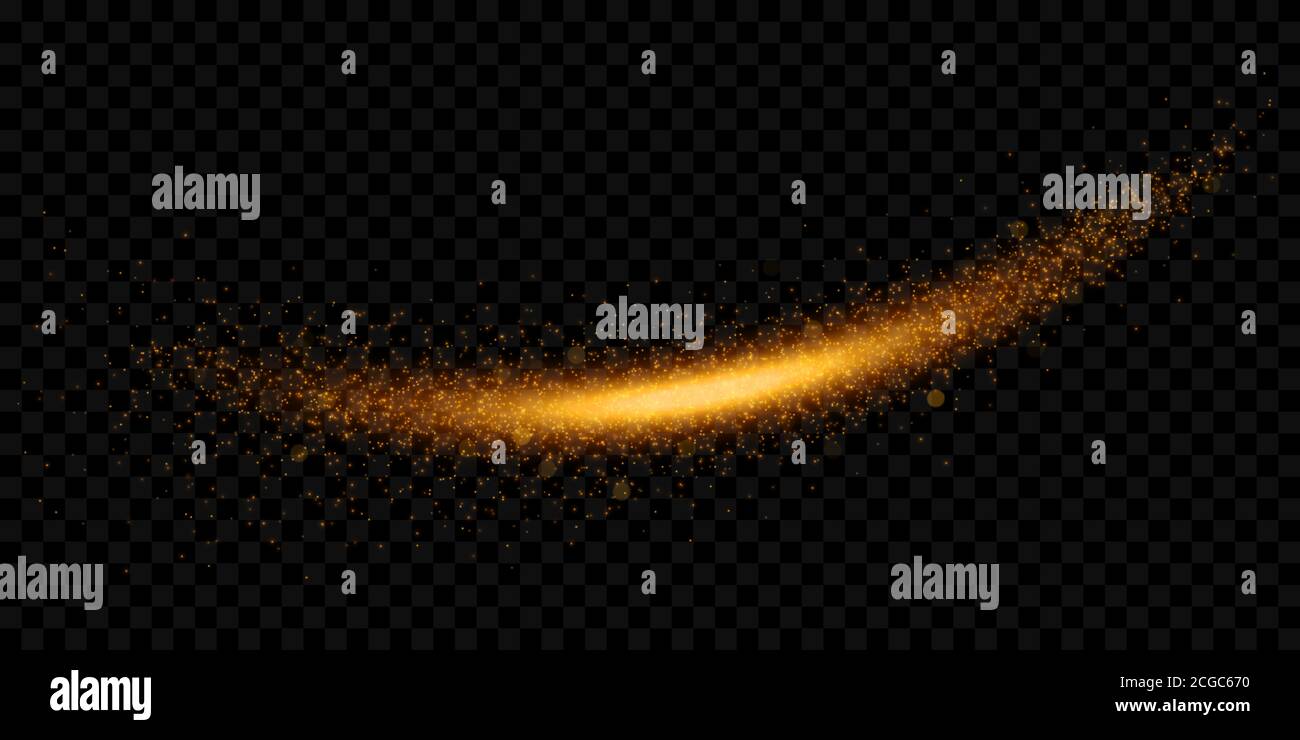 Shiny glittering, magical sparkles, glowing particles. Golden light ...
