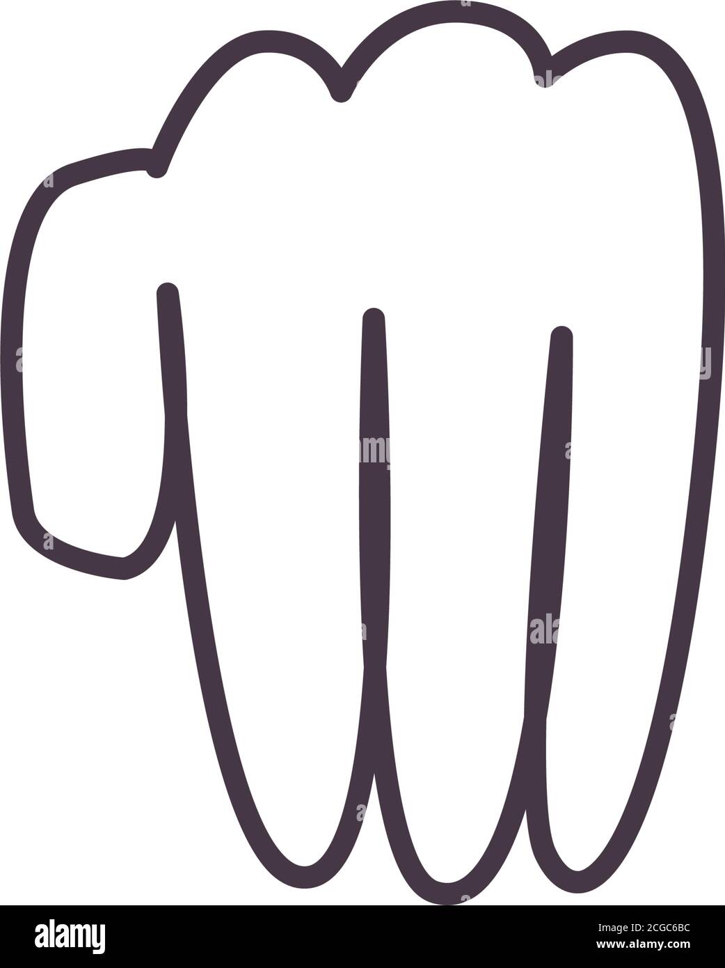 m hand sign language line style icon design of People help finger ...