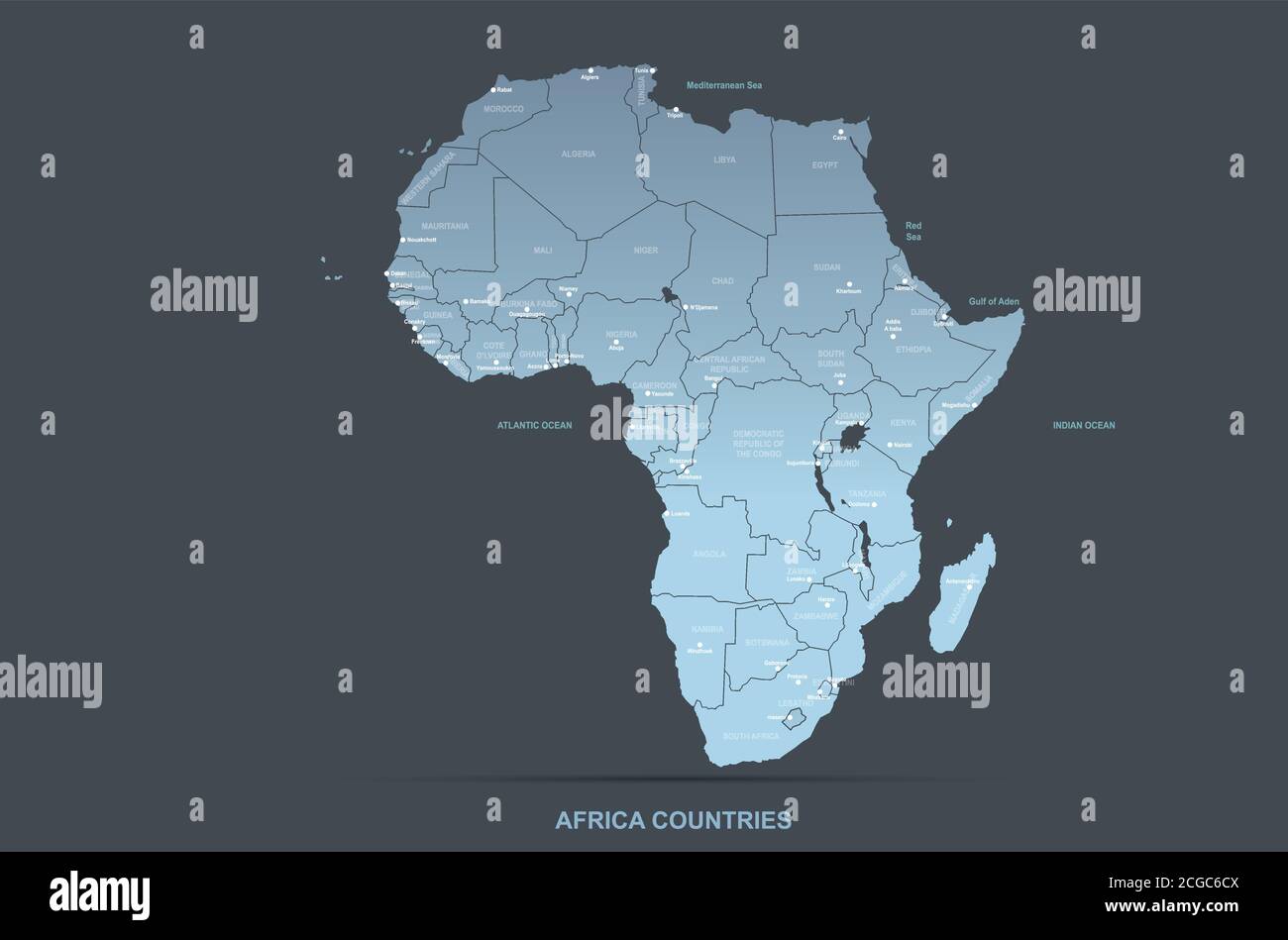 Detailed map south african Stock Vector Images - Alamy