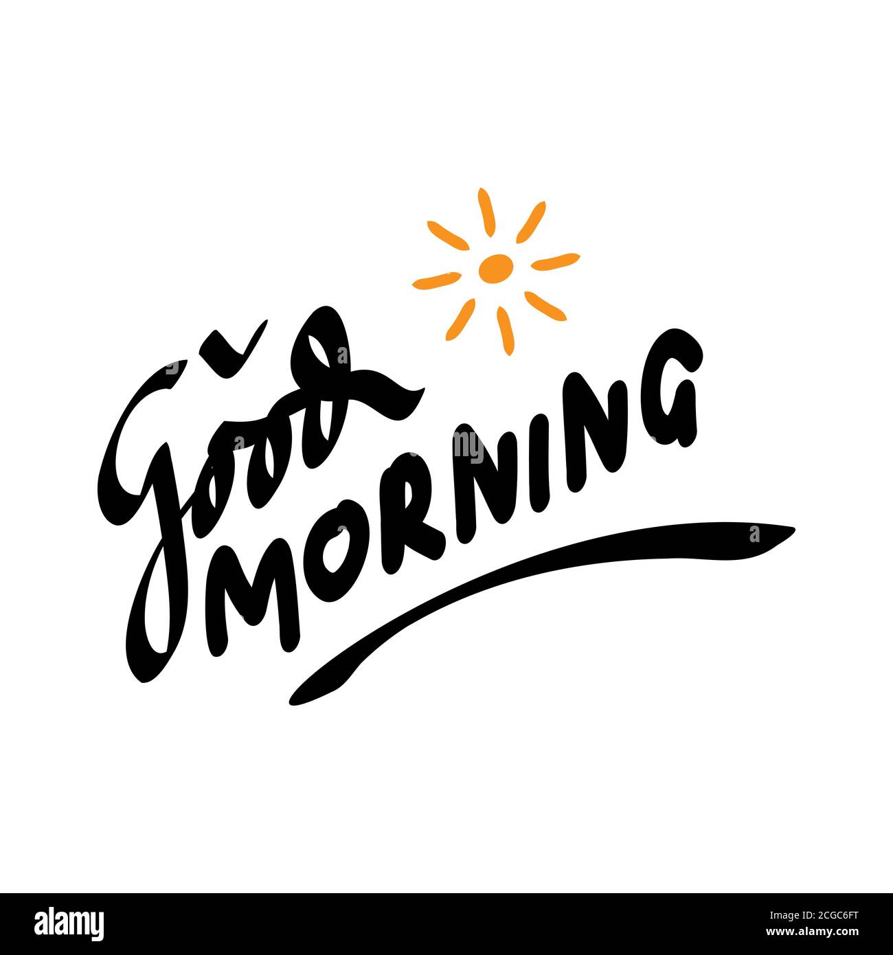 Good Morning Sunshine Nice Vector Calligraphy Lettering Motivation ...