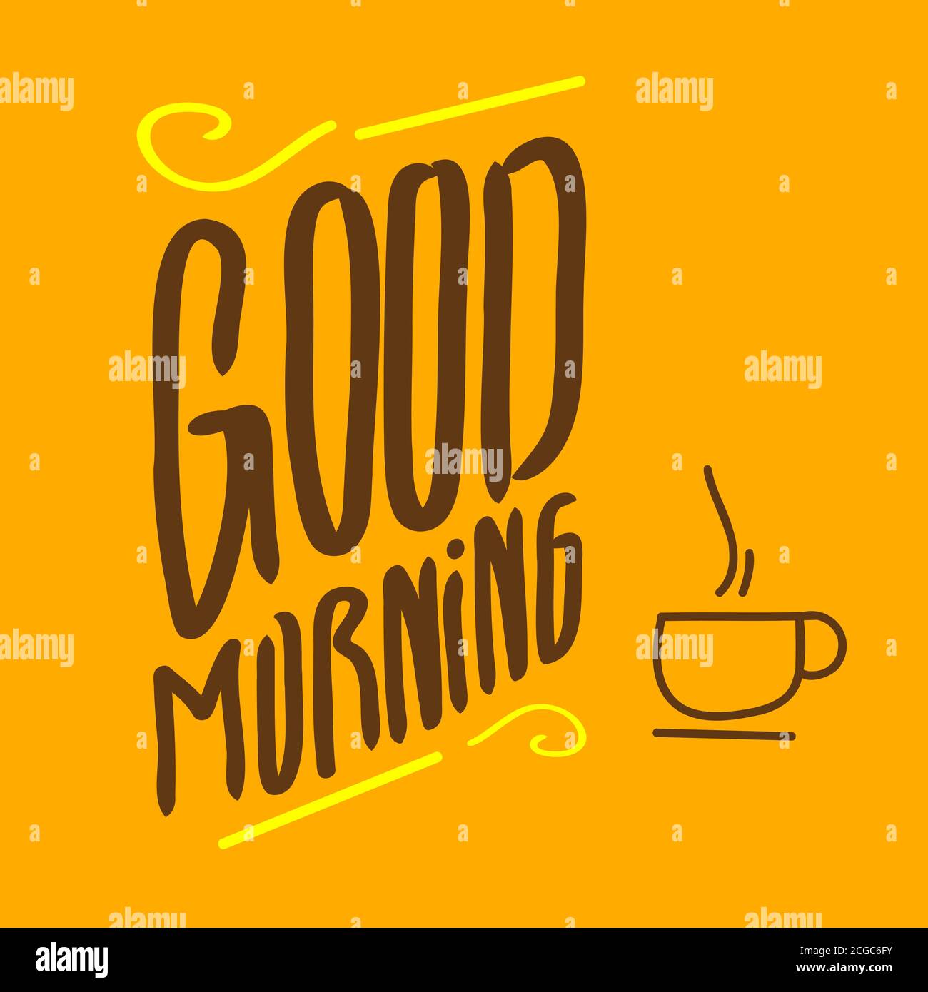 Good Morning Sunshine Nice Vector Calligraphy Lettering Motivation ...