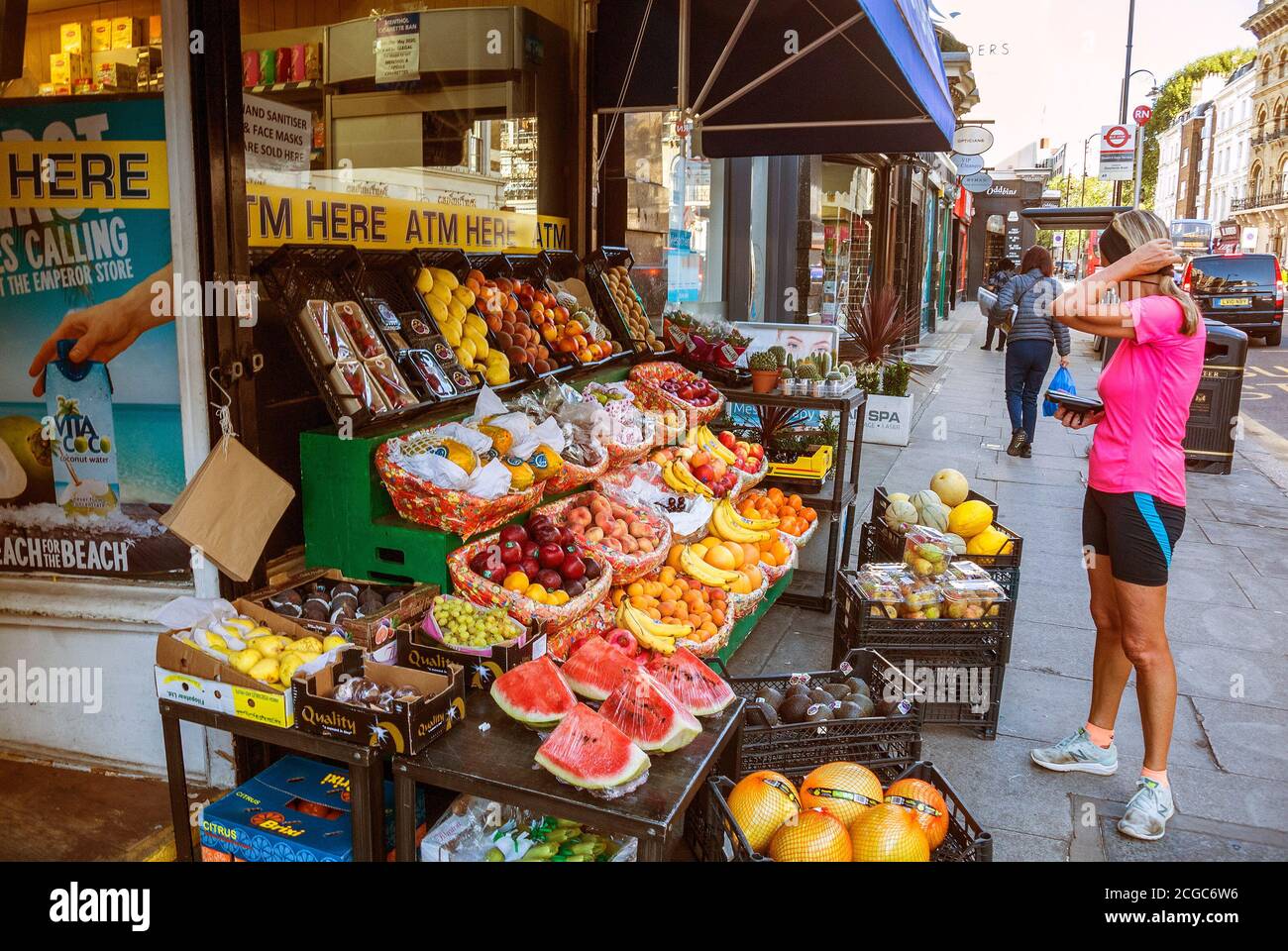Row of Shops St George's Court, Gloucester Road, London Stock Photo - Alamy