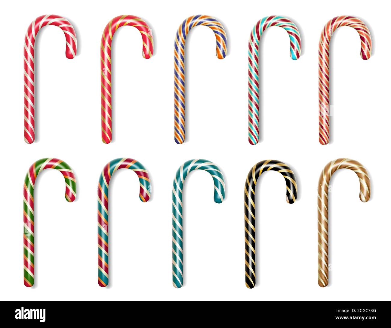 candy cane set Stock Vector Image & Art - Alamy