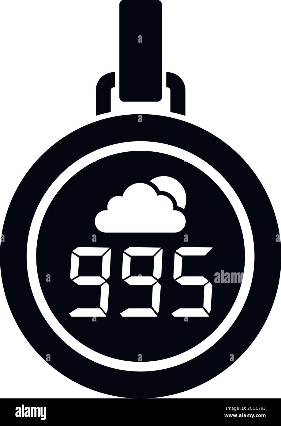 Digital barometer icon. Simple illustration of digital barometer vector ...