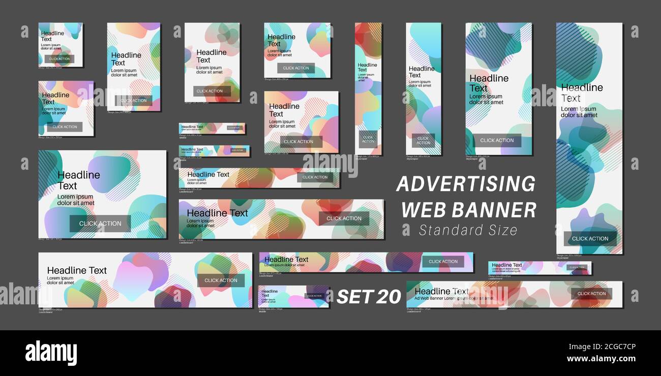Vector ad Web Banners. Design a standard size template for business and advertising Stock Vector ...