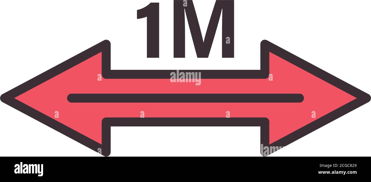 one meter arrow line and fill style icon design of Medical care health ...