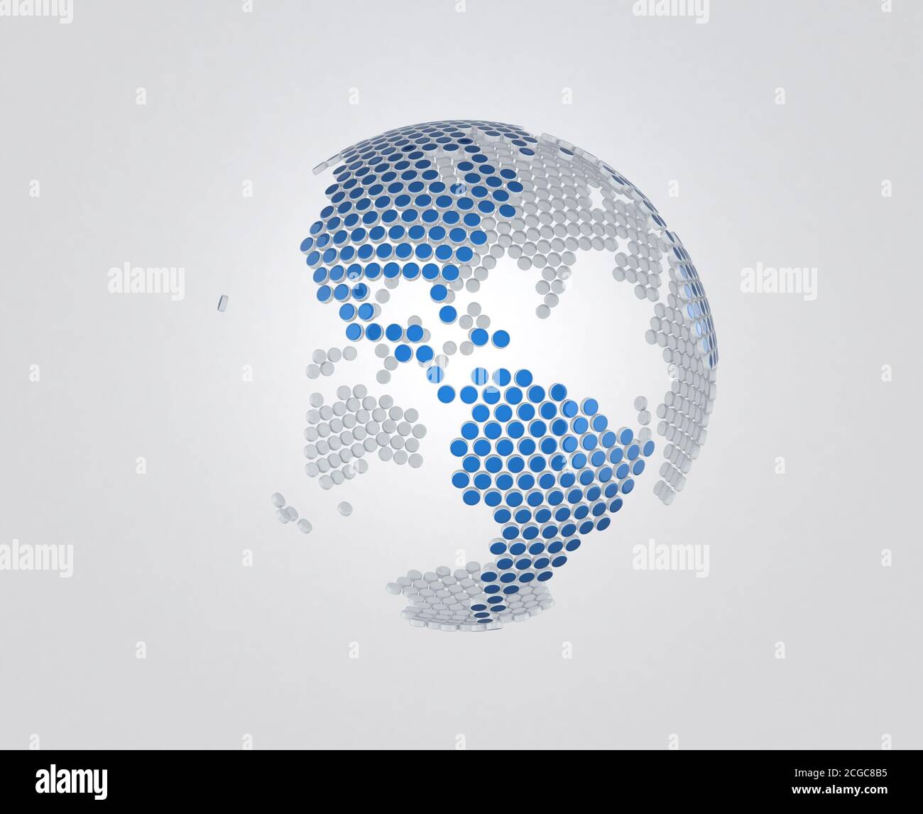 abstract dotted globe 3d rendering Stock Photo - Alamy