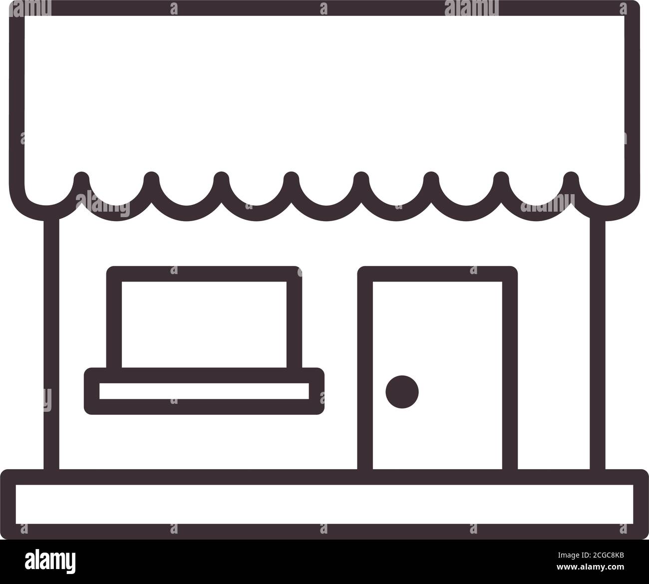 store line style icon design of Shop supermarket and market theme ...