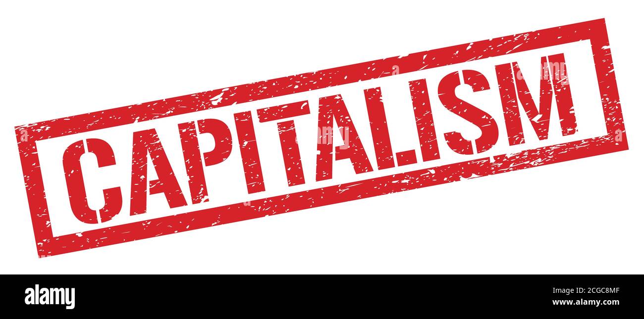 CAPITALISM red grungy rectangle stamp sign Stock Photo - Alamy