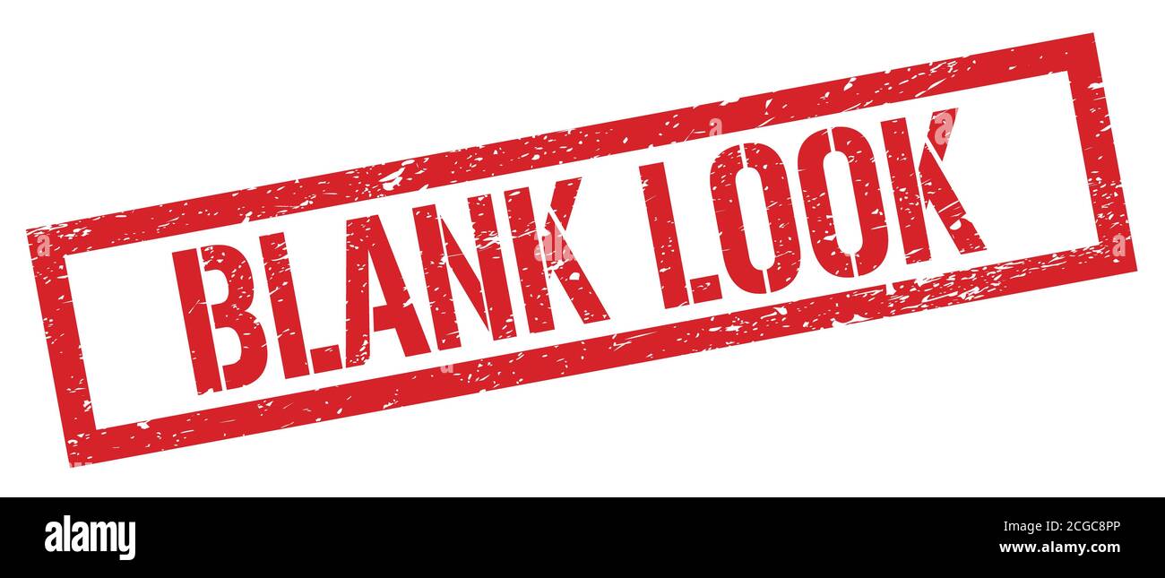 BLANK LOOK red grungy rectangle stamp sign Stock Photo - Alamy