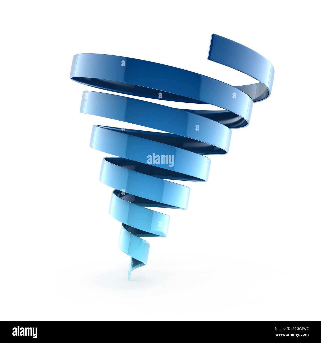 Blue spiral ribbon 3d rendering Stock Photo - Alamy