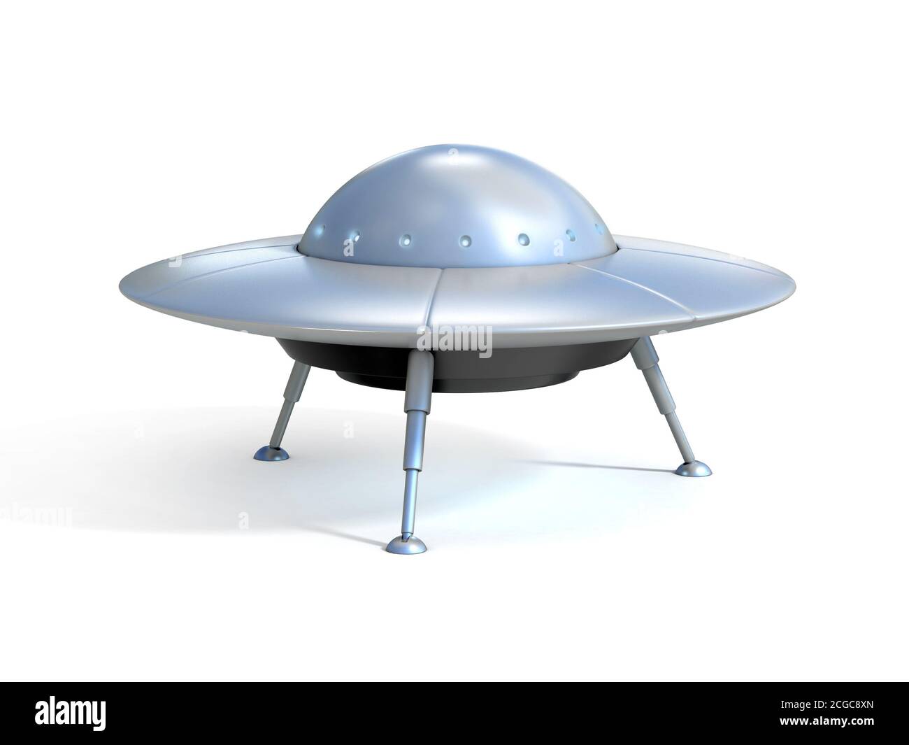 Ufo on sky illustration Cut Out Stock Images & Pictures - Alamy