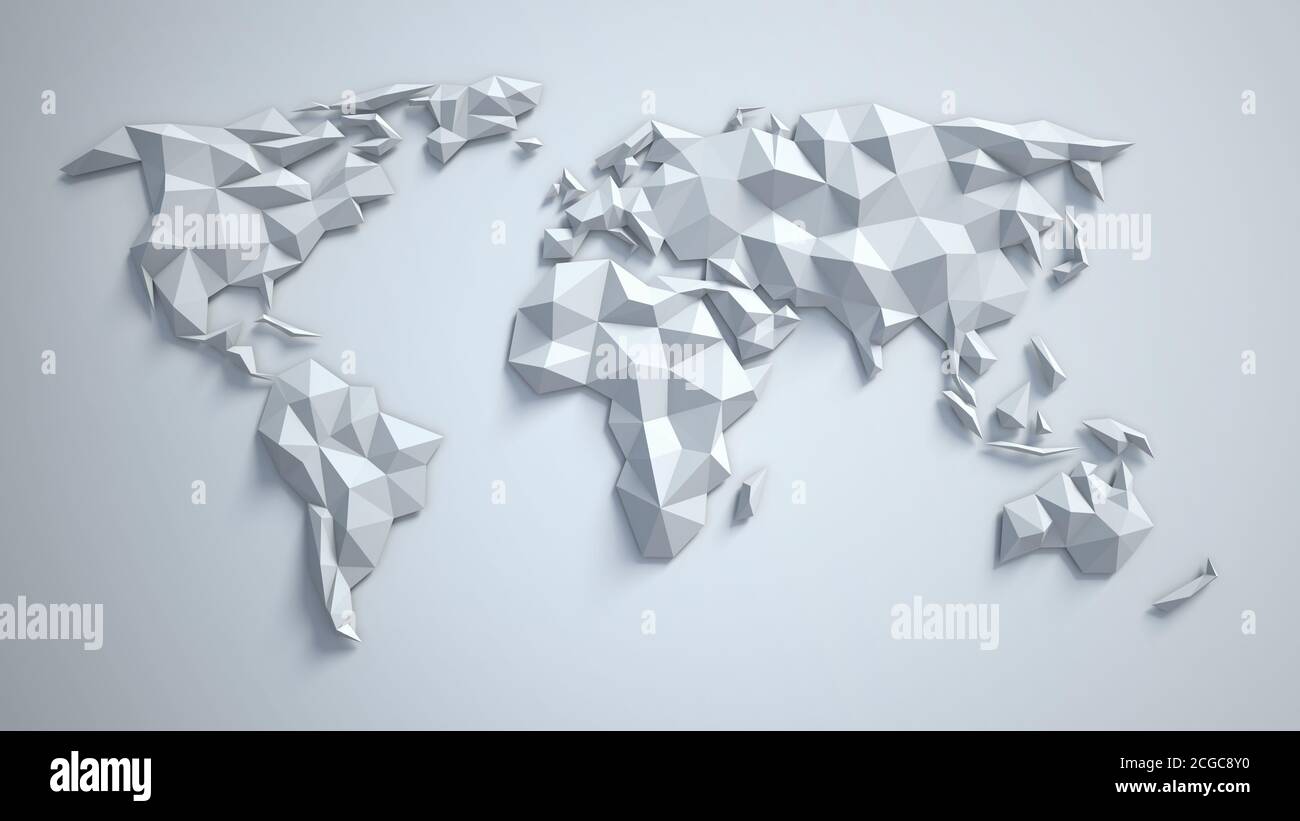 Triangular world map hi-res stock photography and images - Alamy