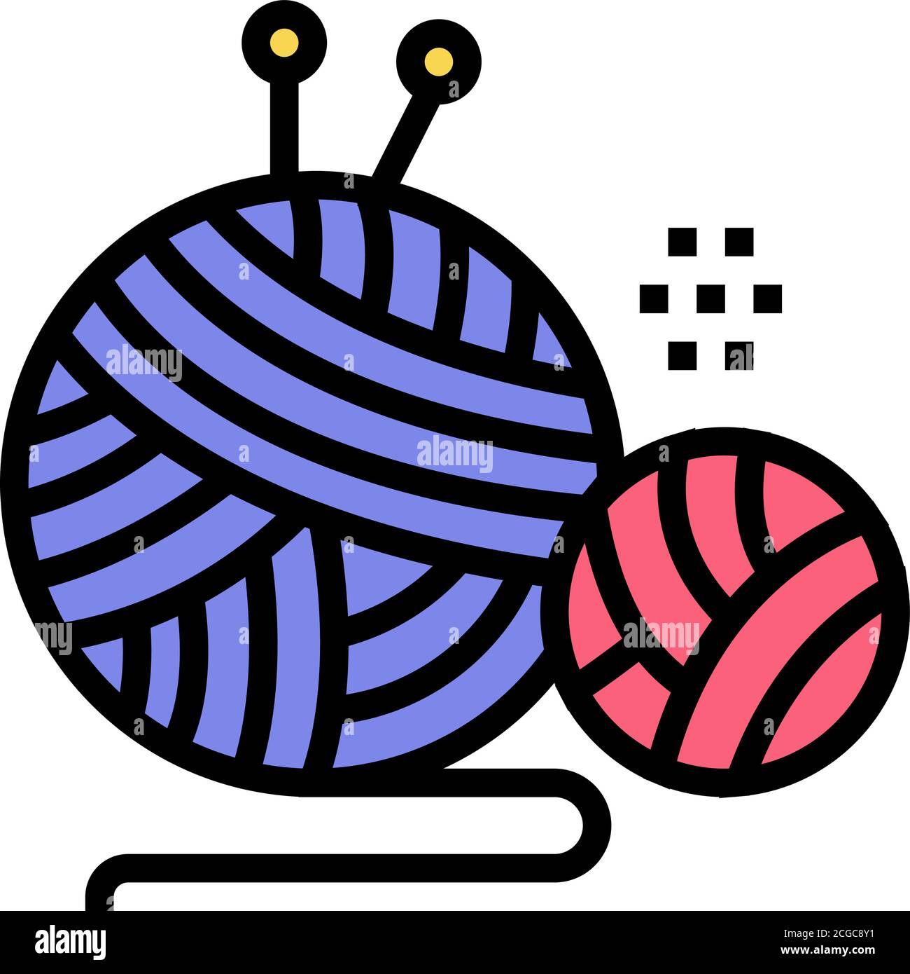 knitting tool color icon vector isolated illustration Stock Vector ...