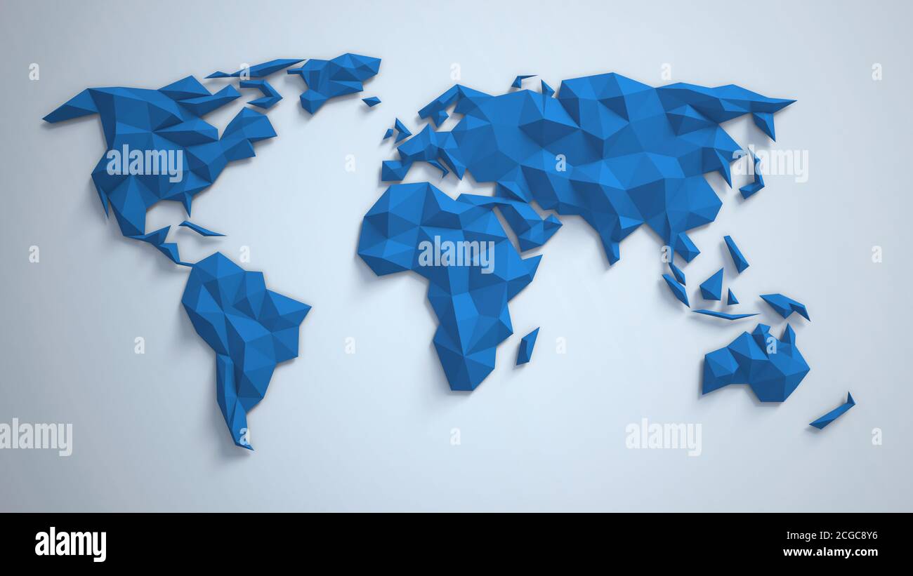 Triangular world map hi-res stock photography and images - Alamy