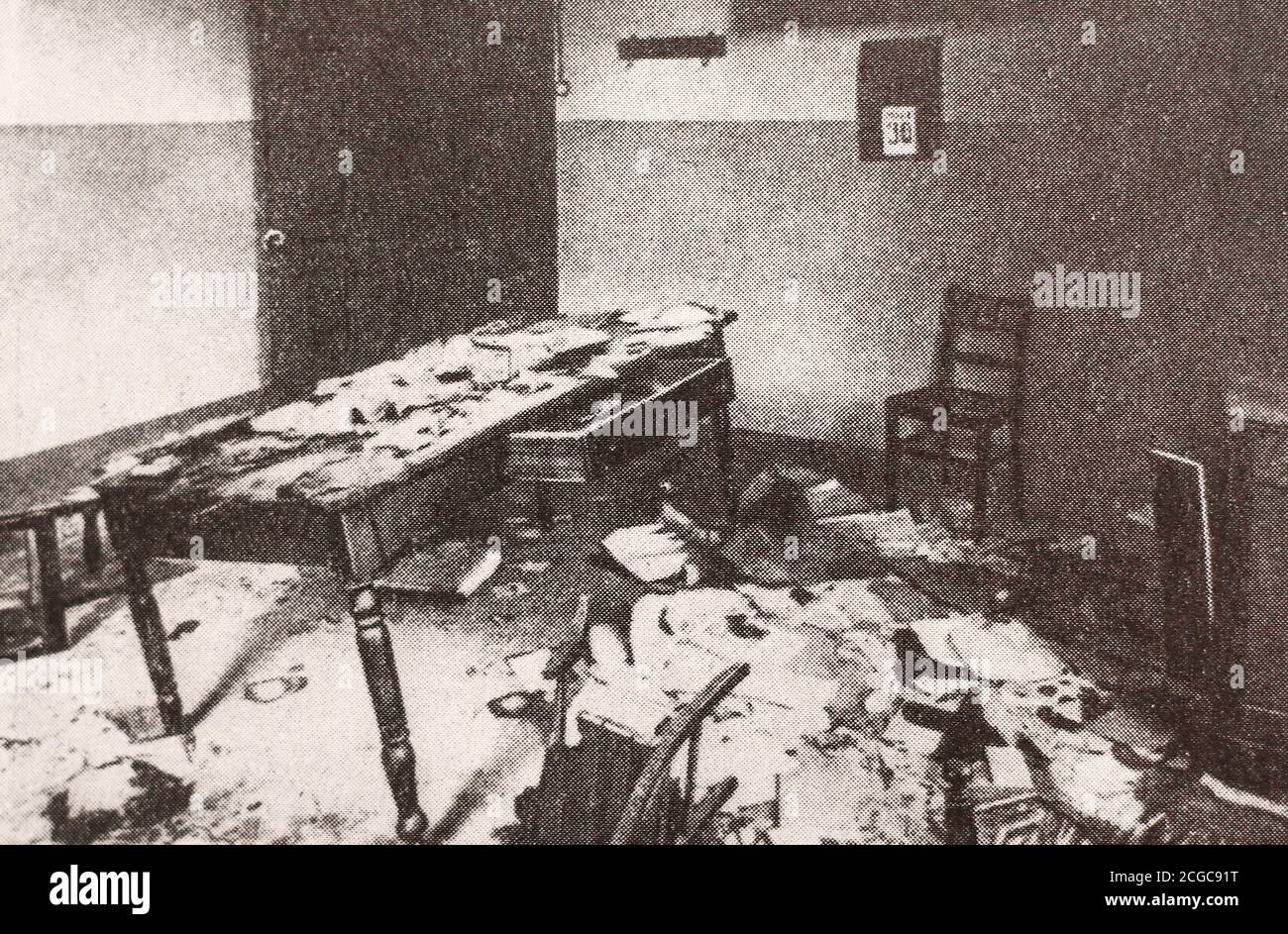 The premises of the Communist Party in Turin, destroyed by the Nazis in ...