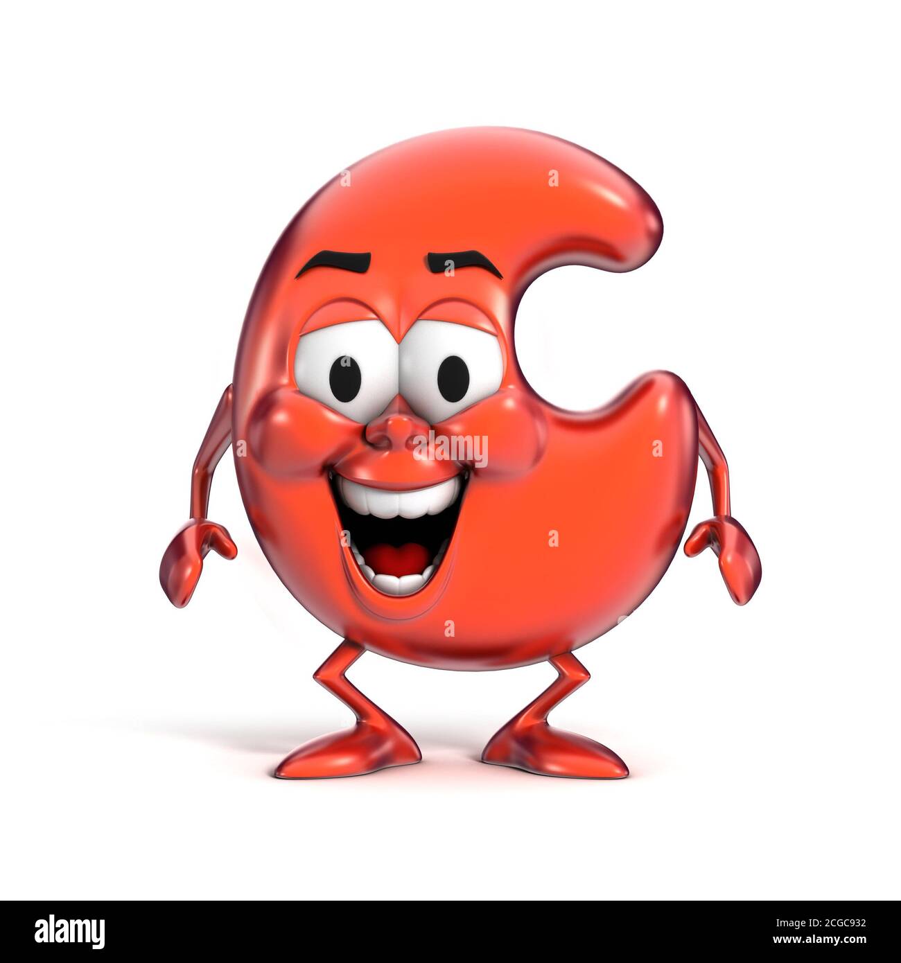 smiling cartoon font letter C Stock Photo - Alamy