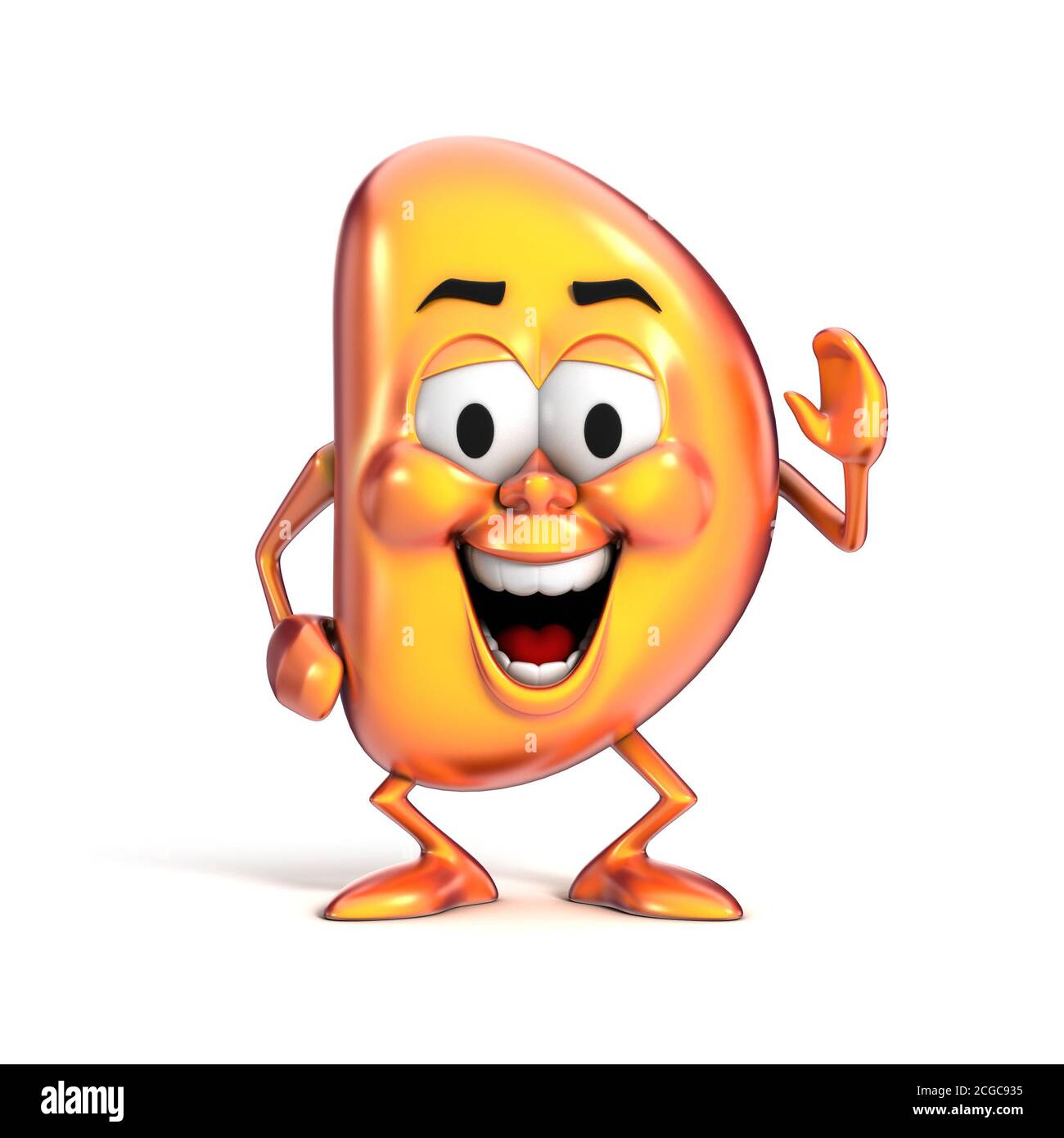 smiling cartoon font letter D Stock Photo - Alamy