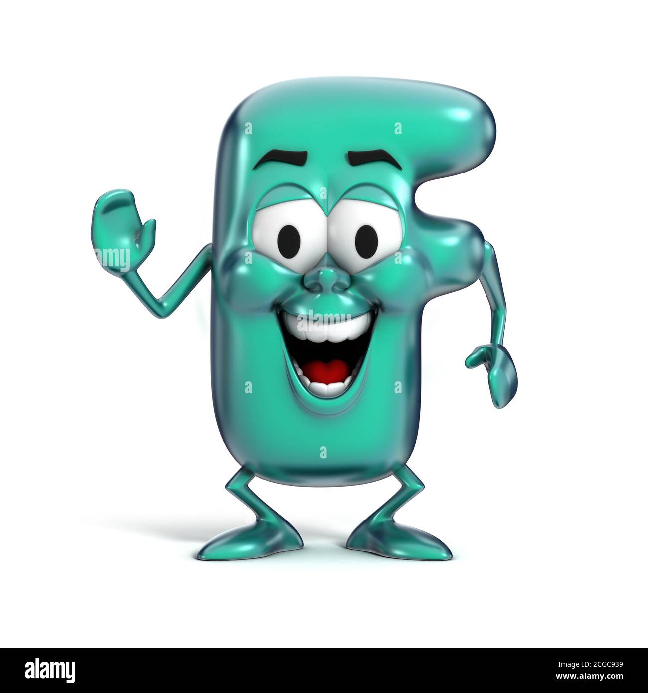 smiling cartoon font letter F Stock Photo - Alamy