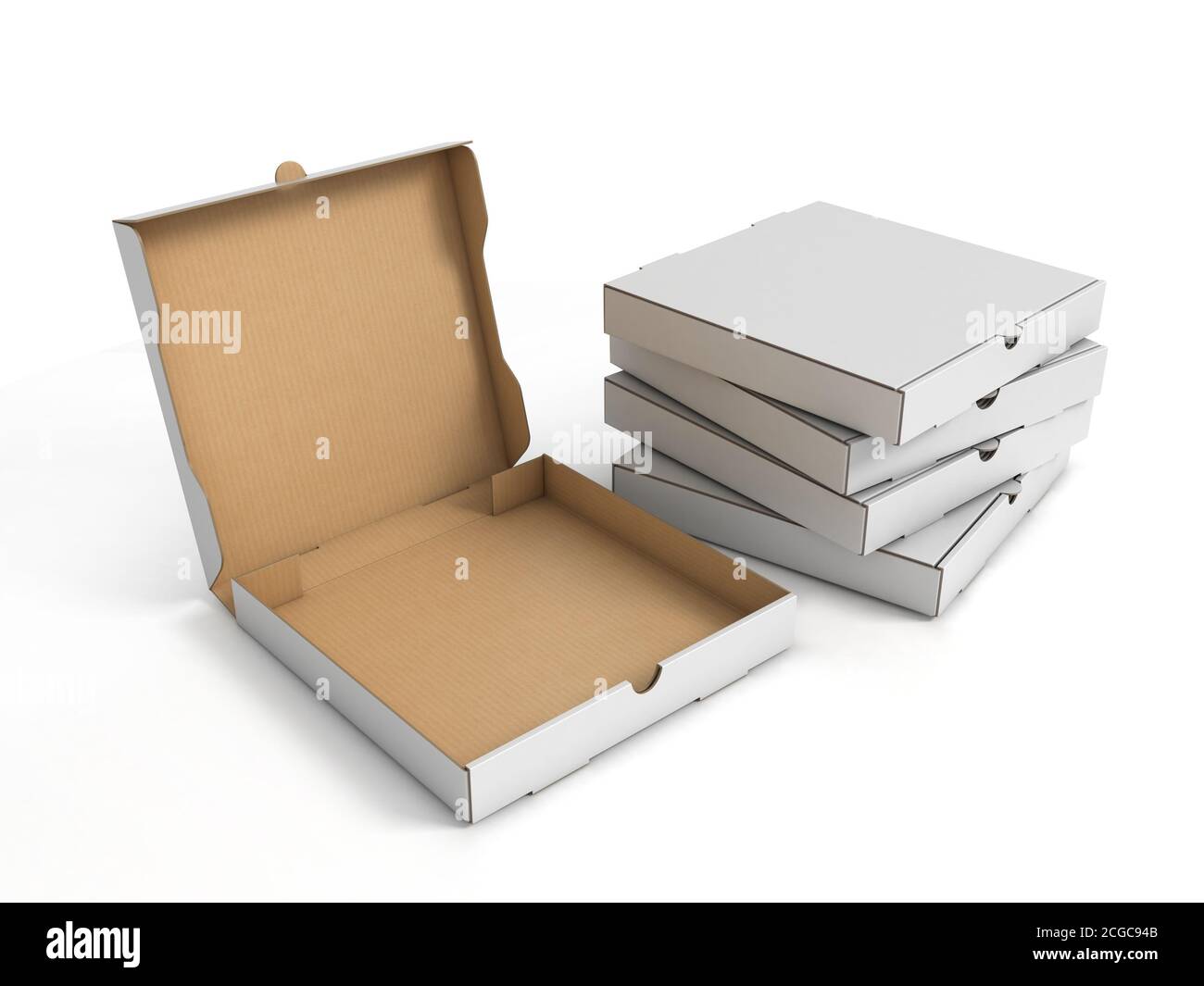 Stack empty pizza boxes hi-res stock photography and images - Alamy