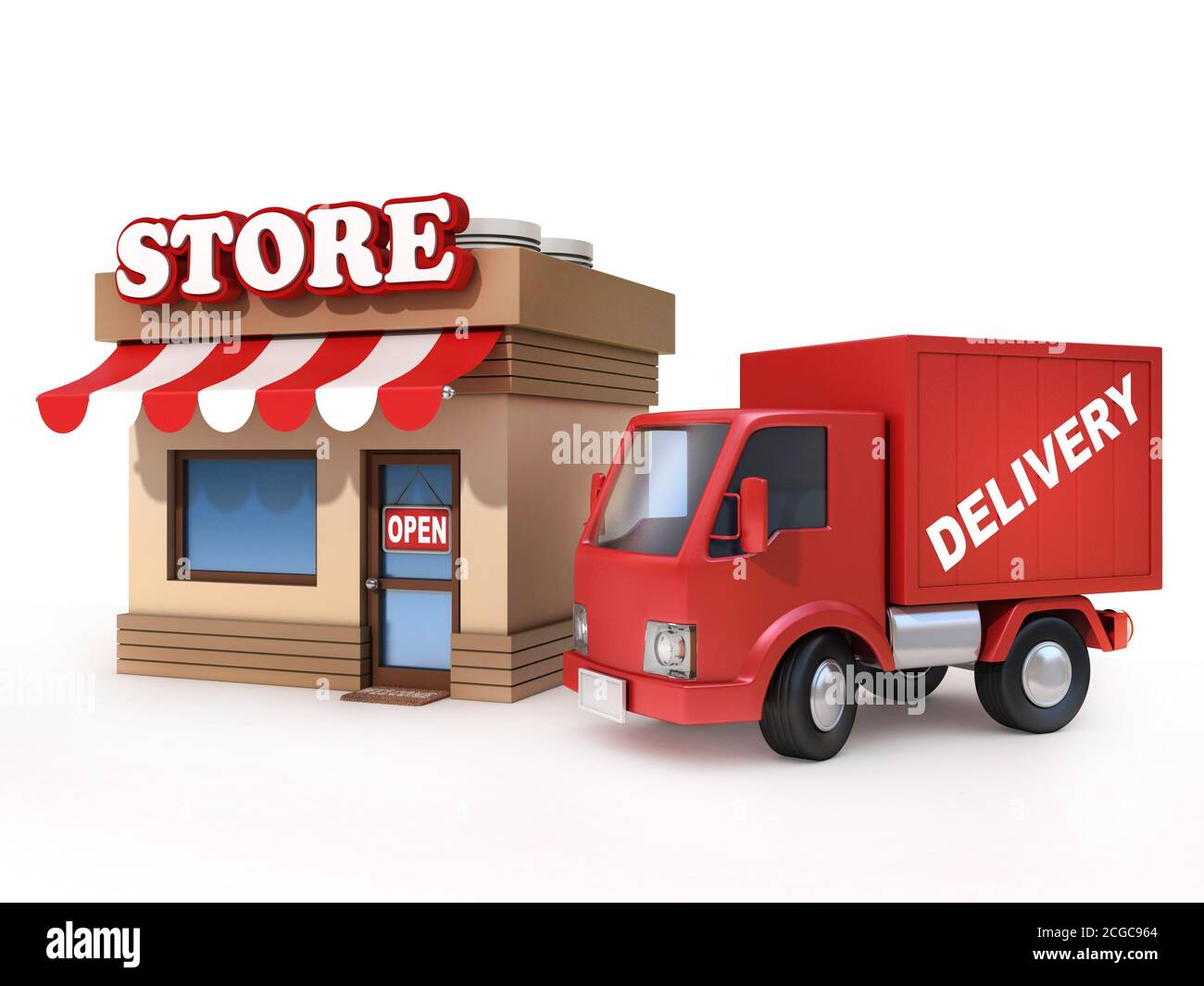 3d cartoon van hi-res stock photography and images - Alamy