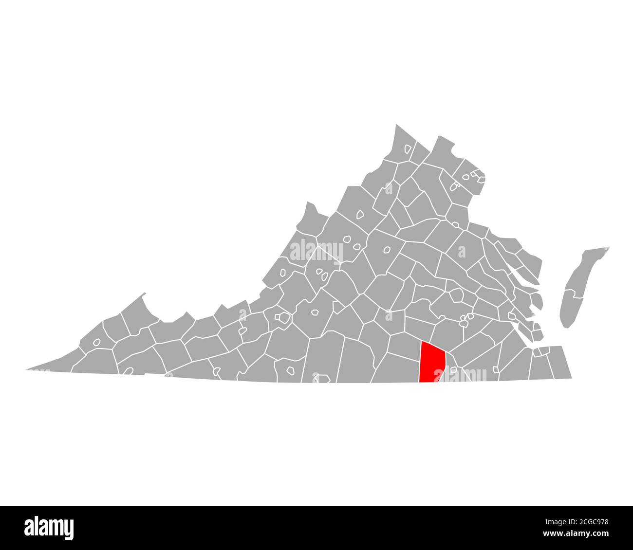 Map of Brunswick in Virginia Stock Photo - Alamy