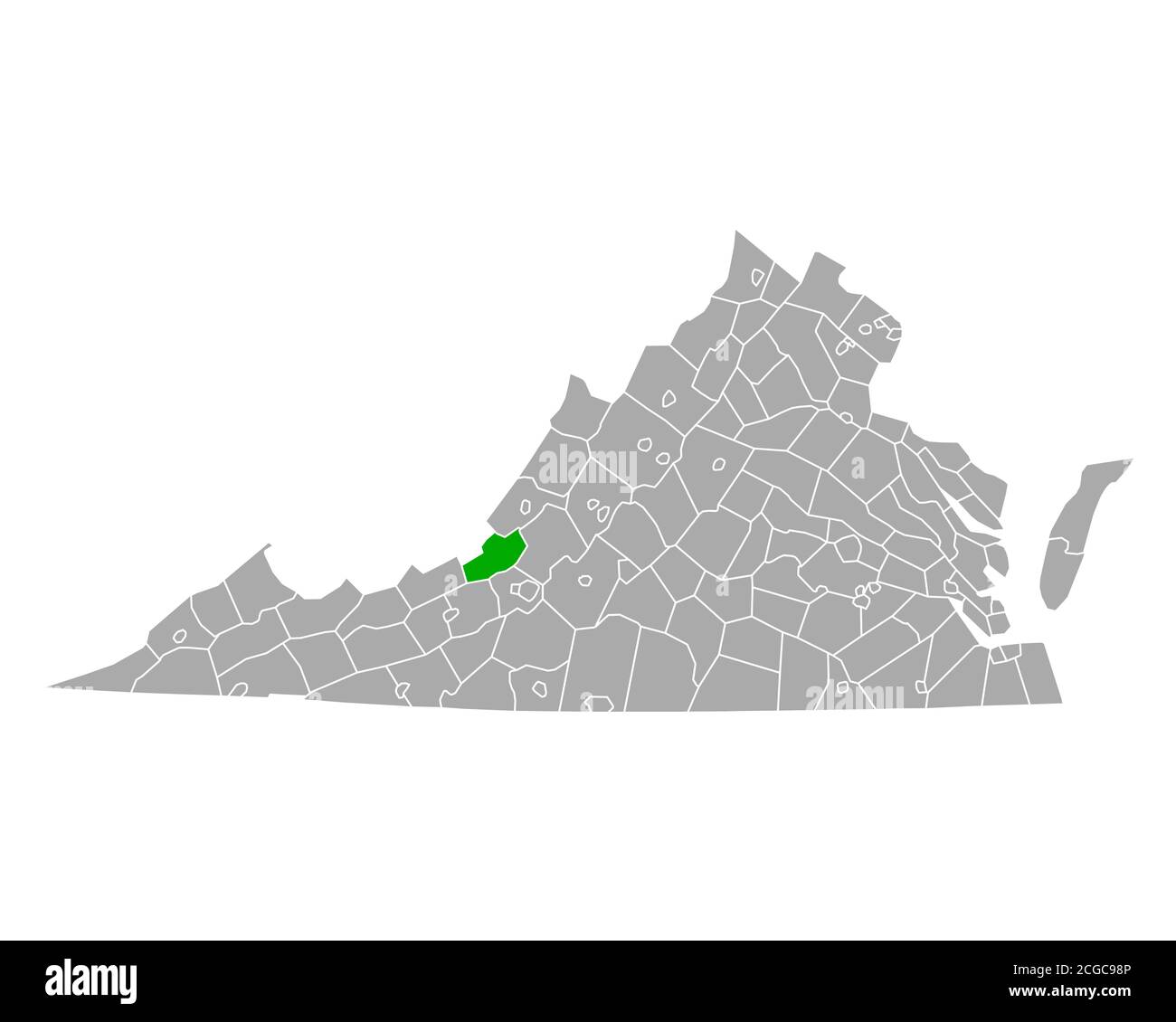 Map of Craig in Virginia Stock Photo - Alamy