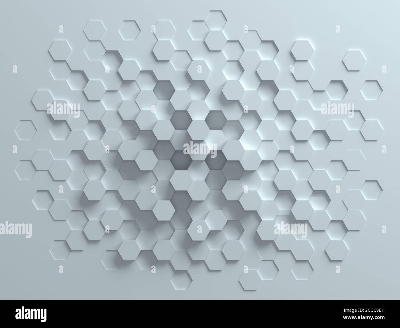 Hexagonal abstract 3d background, white wall with hexagonal pattern 3d ...