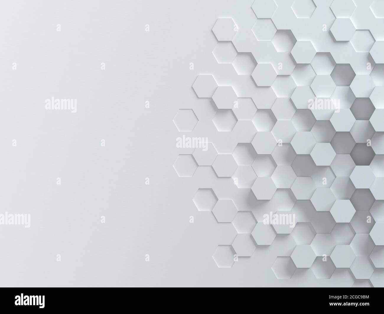Hexagonal abstract 3d background, white wall with hexagonal pattern 3d ...
