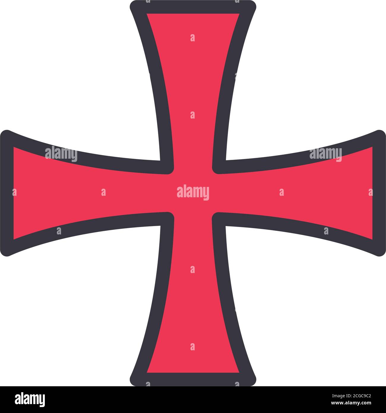 Columbus cross line and fill style icon design of america and discovery ...