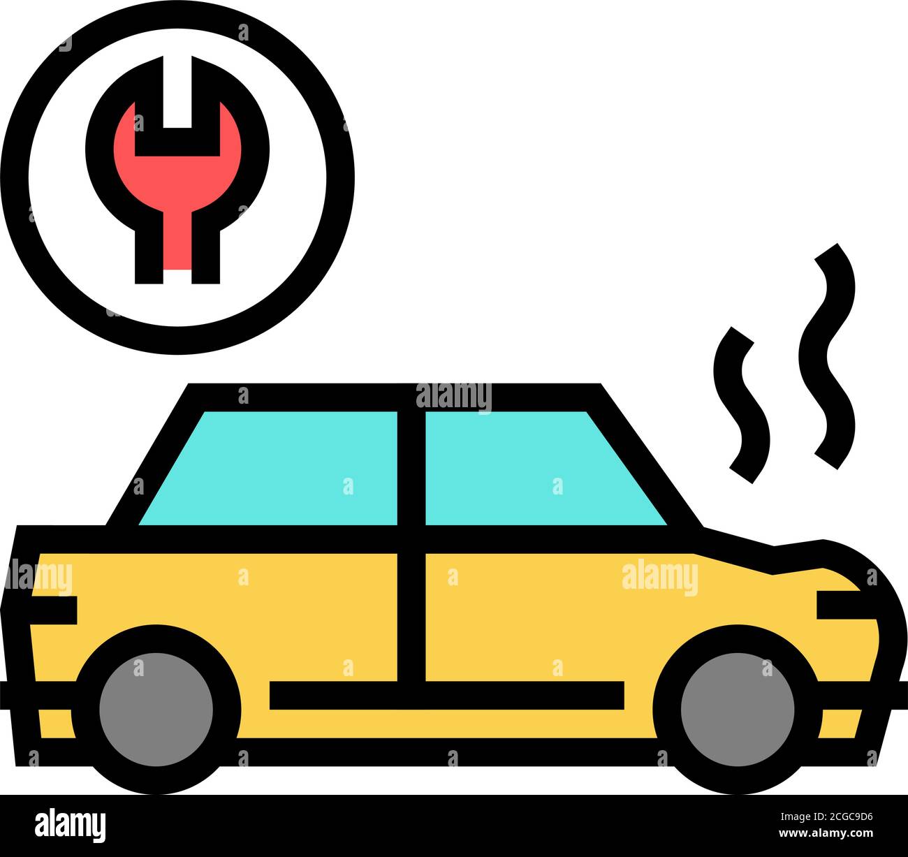 car repair color icon vector isolated illustration Stock Vector Image ...