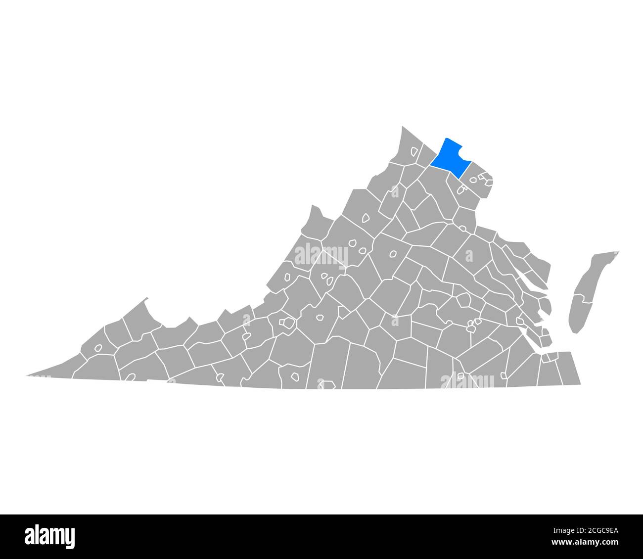 Map of Loudoun in Virginia Stock Photo - Alamy