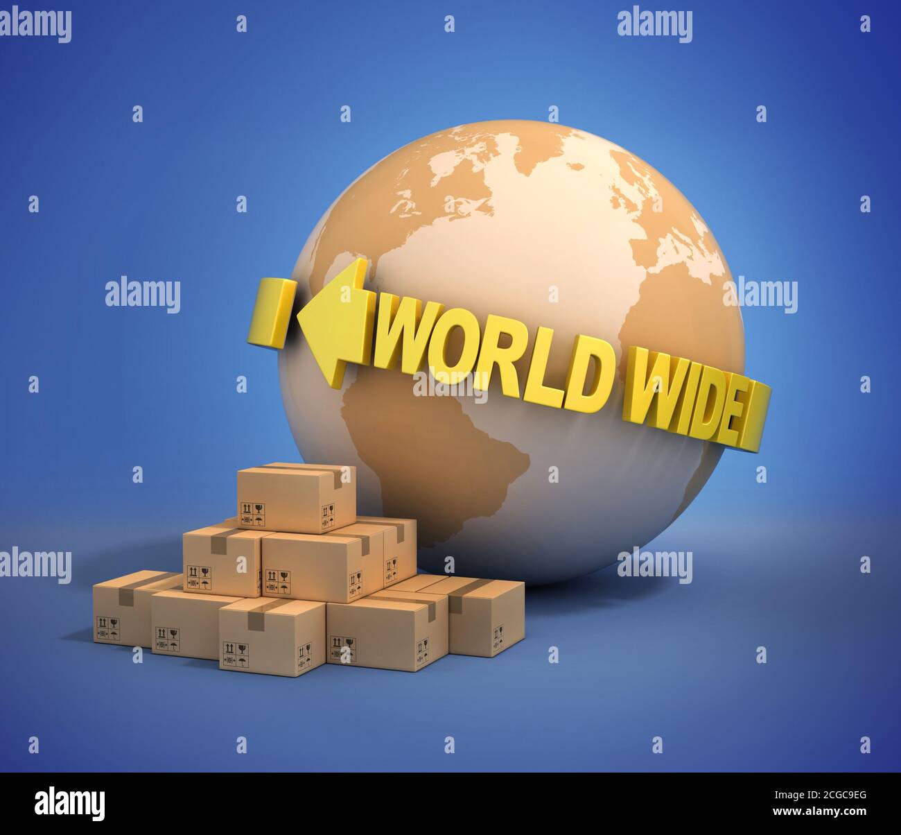 World wide delivering earth hi-res stock photography and images - Alamy