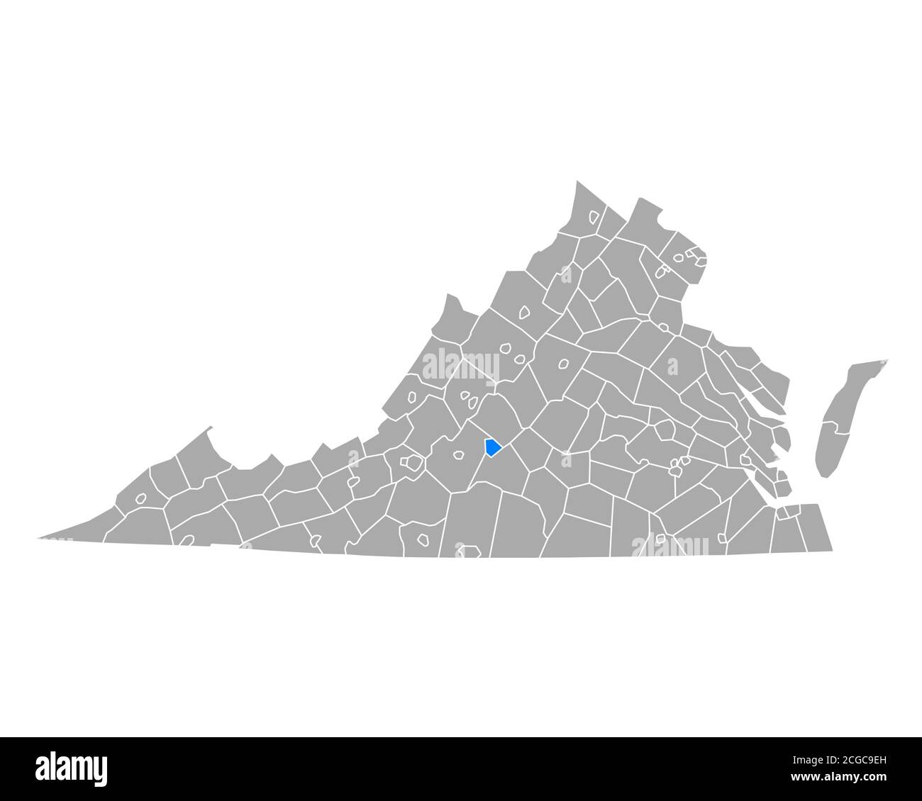 Map of Lynchburg in Virginia Stock Photo - Alamy