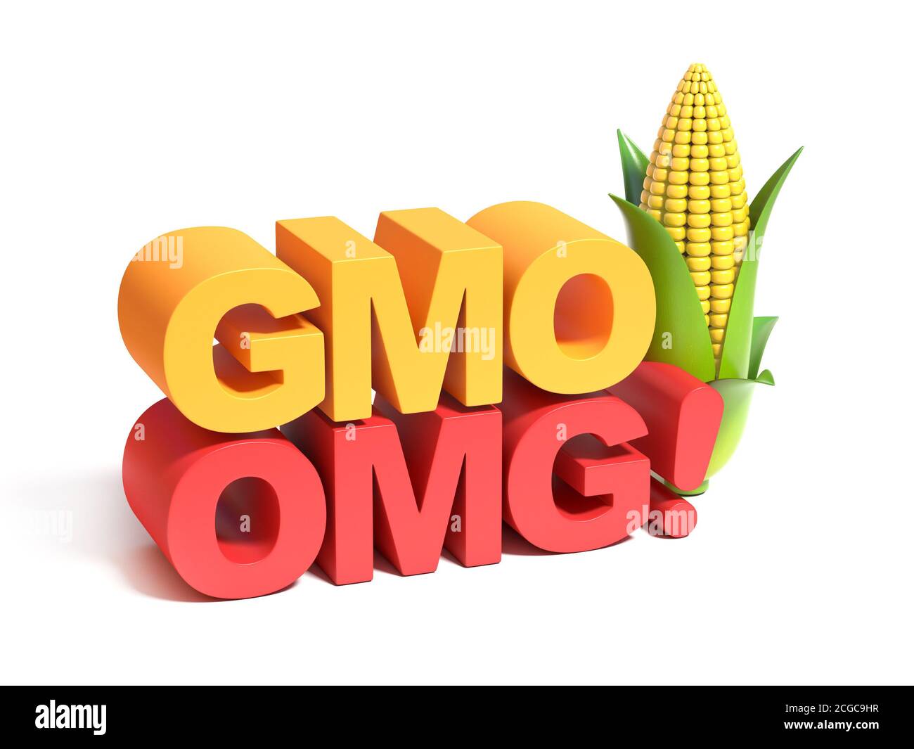 GMO genetically modified food 3d concept Stock Photo - Alamy
