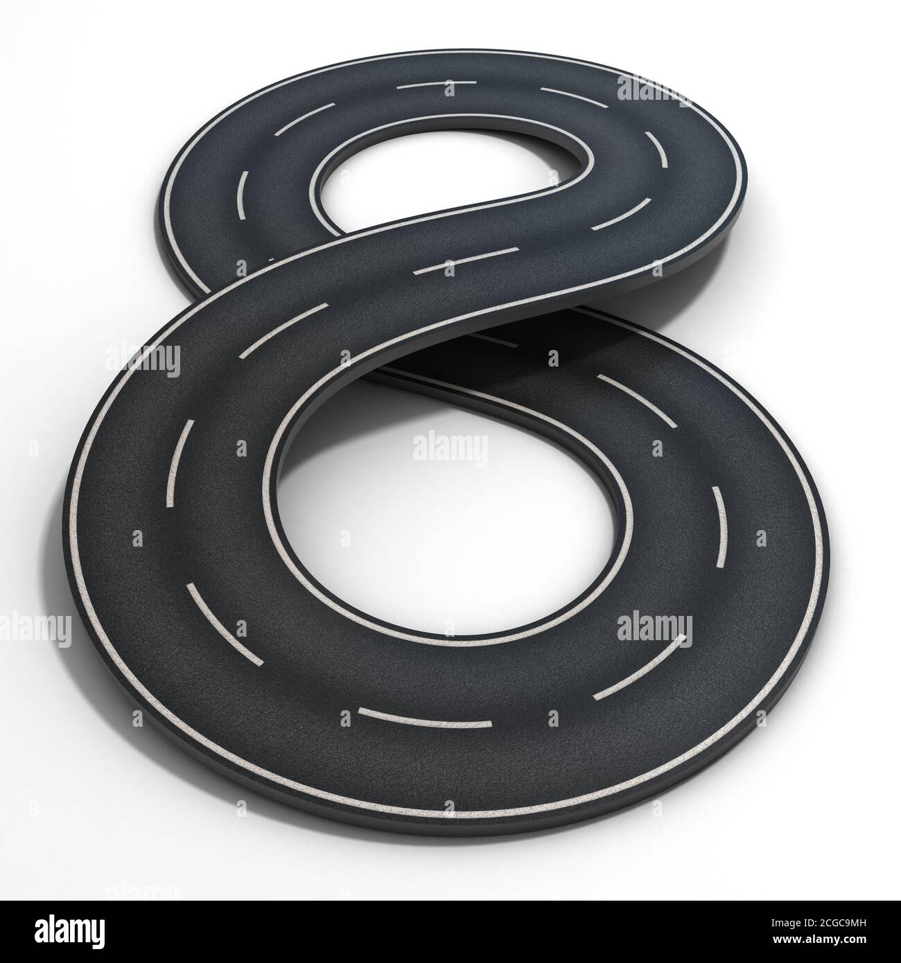 figure 8 circuit 3d rendering Stock Photo - Alamy