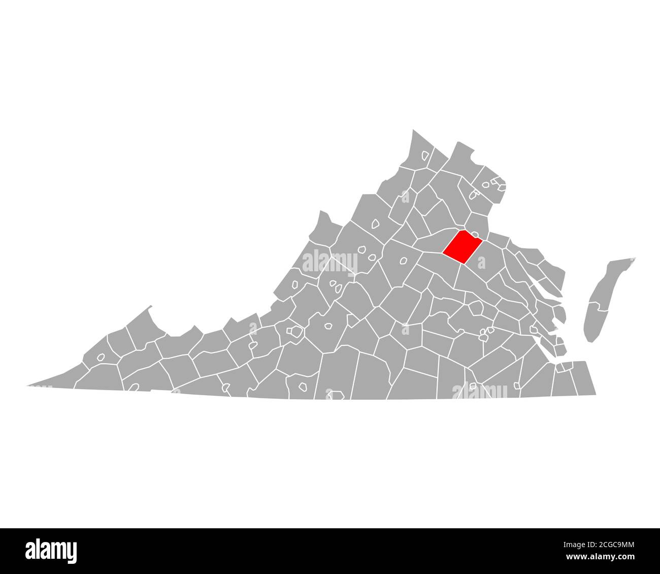 Map of Spotsylvania in Virginia Stock Photo - Alamy