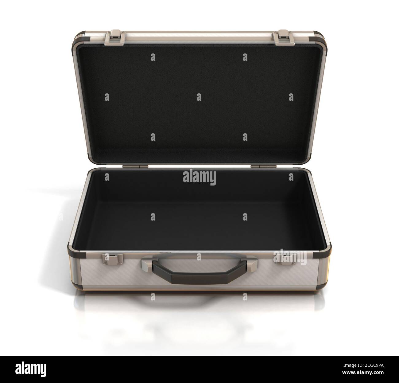 empty open brifcase 3d rendering Stock Photo - Alamy