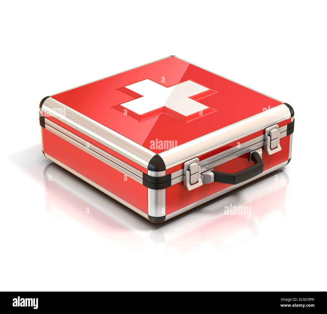 first aid kit - medical case 3d illustration Stock Photo - Alamy