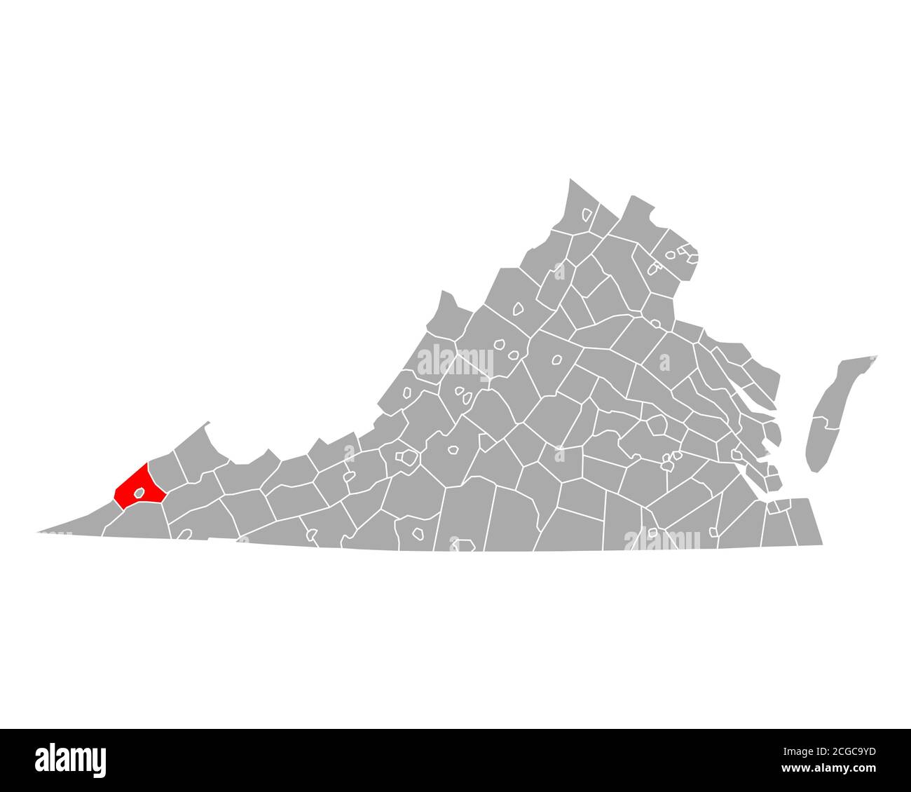 Map of Wise in Virginia Stock Photo - Alamy