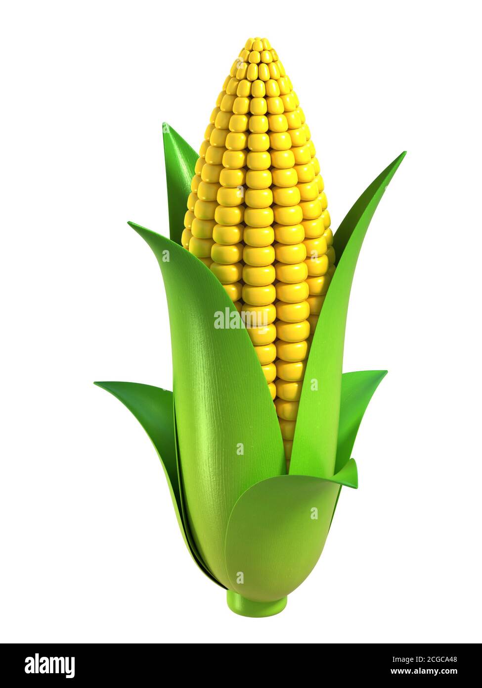 Corn cartoon style 3d rendering Stock Photo - Alamy