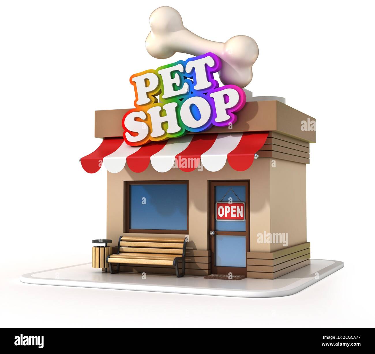 pet mini shop 3d illustration Stock Photo - Alamy
