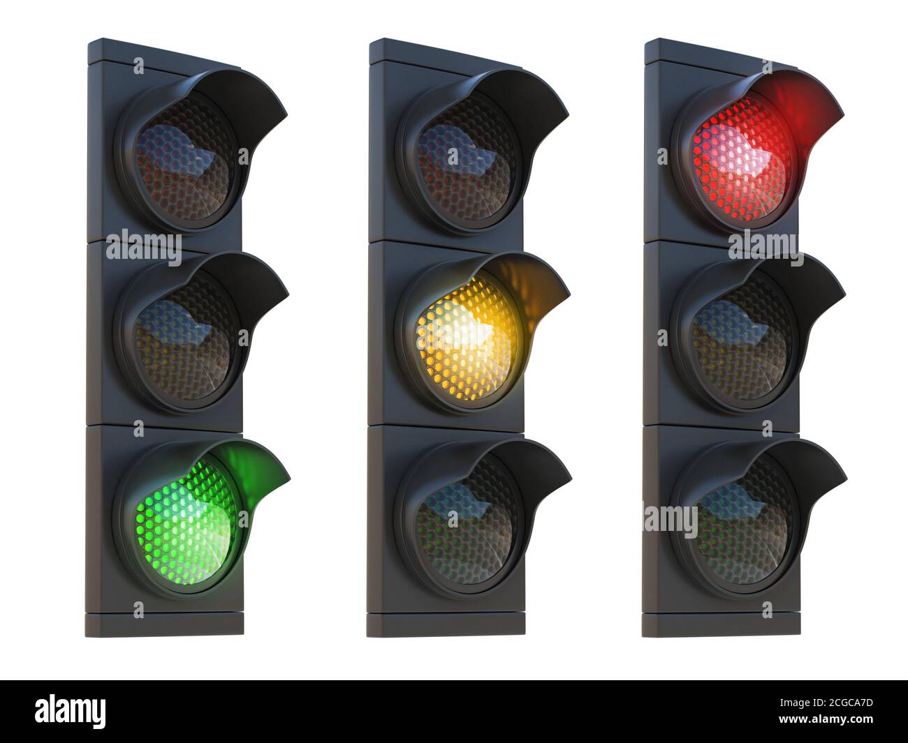 Traffic lights realistic urban Cut Out Stock Images & Pictures - Alamy
