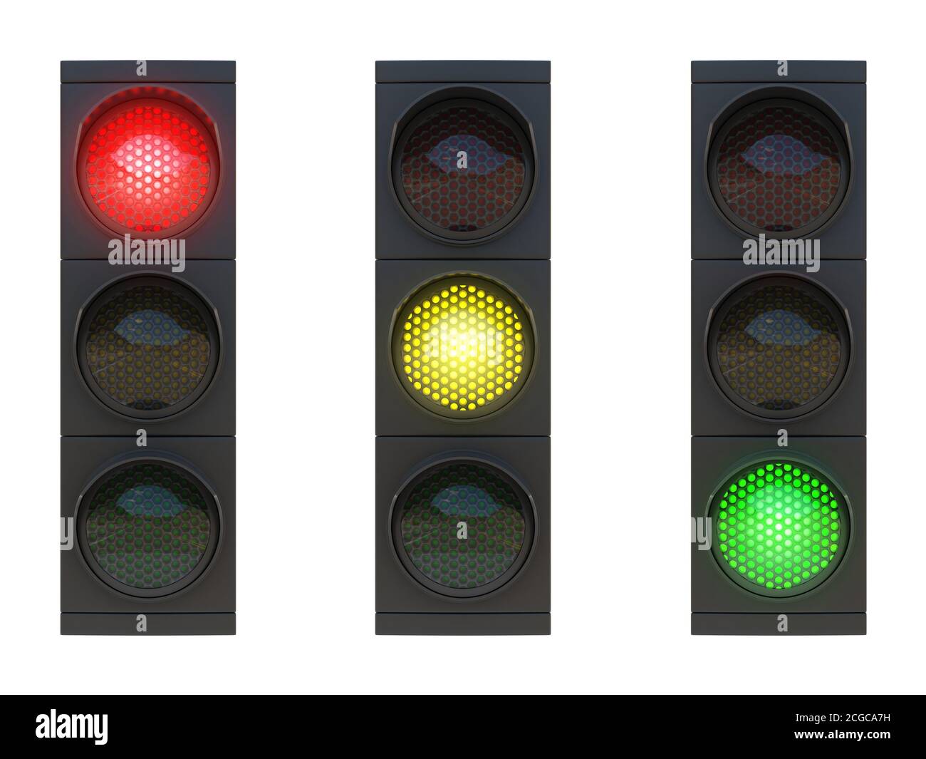 Traffic lights realistic urban Cut Out Stock Images & Pictures - Alamy