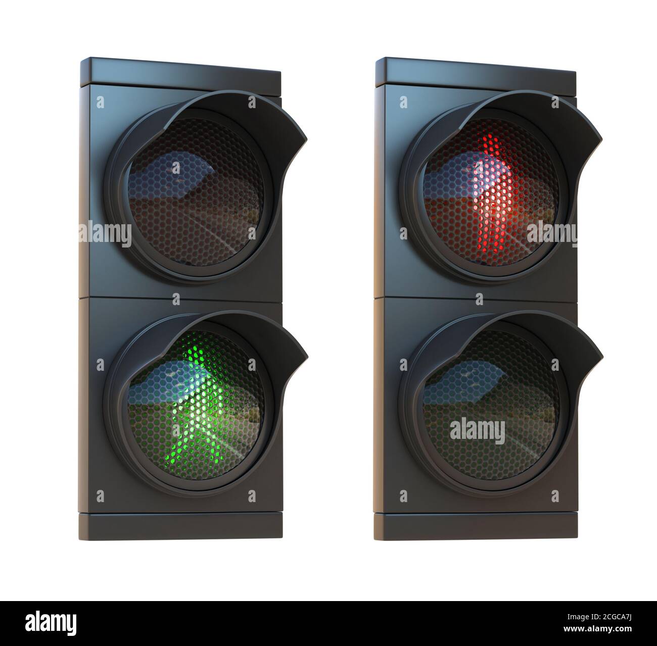 Traffic lights realistic urban Cut Out Stock Images & Pictures - Alamy